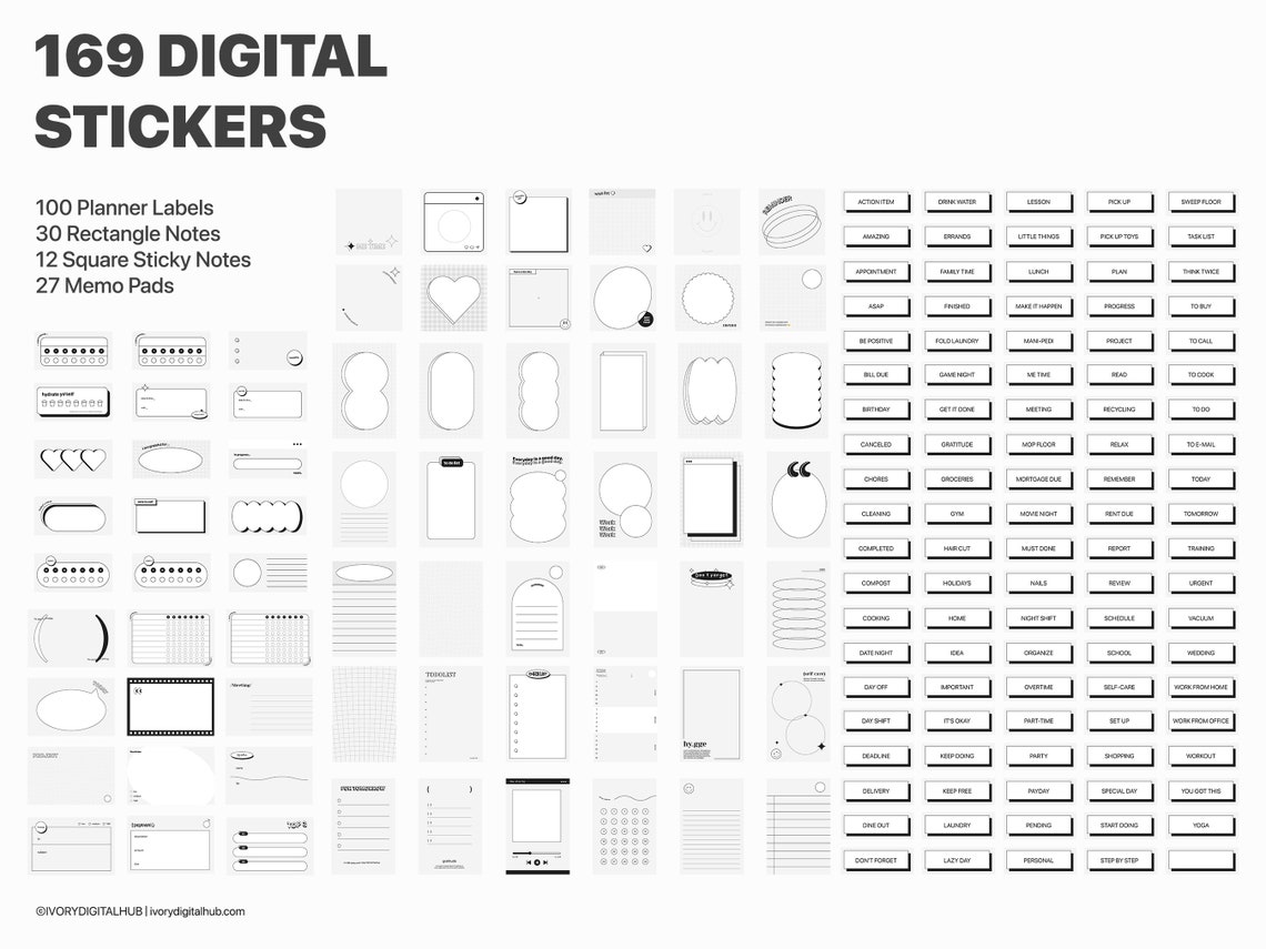 Digital Stickers Digital Stickers for Planners Digital - Etsy