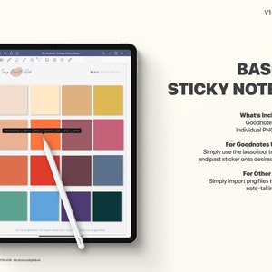 Digital Sticky Notes, Digital Sticker Set, Digital Sticker for Planner ...