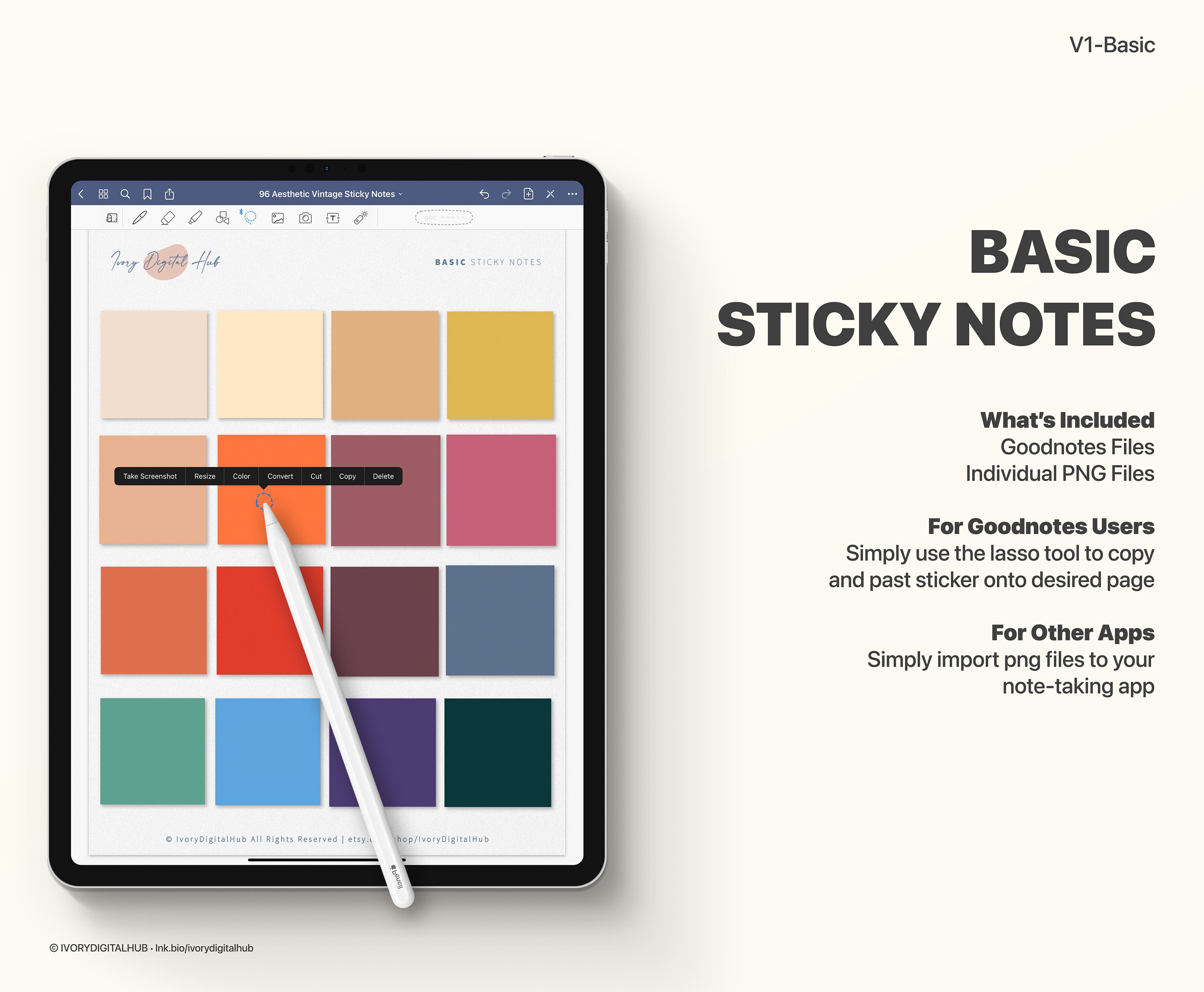 Digital Sticky Notes Digital Sticker Set Digital Sticker for - Etsy