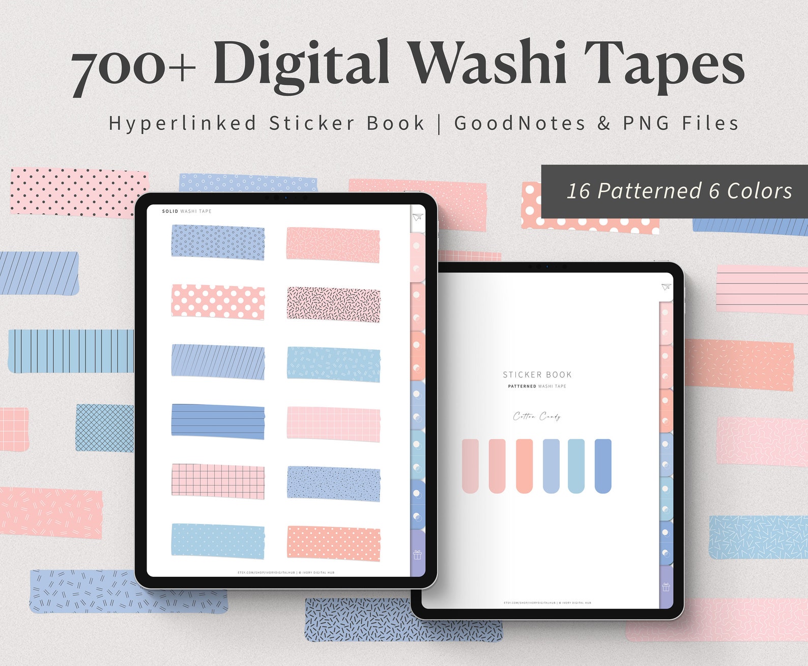 Digital Washi Tape Digital Washi Tape Sticker Digital Washi | Etsy