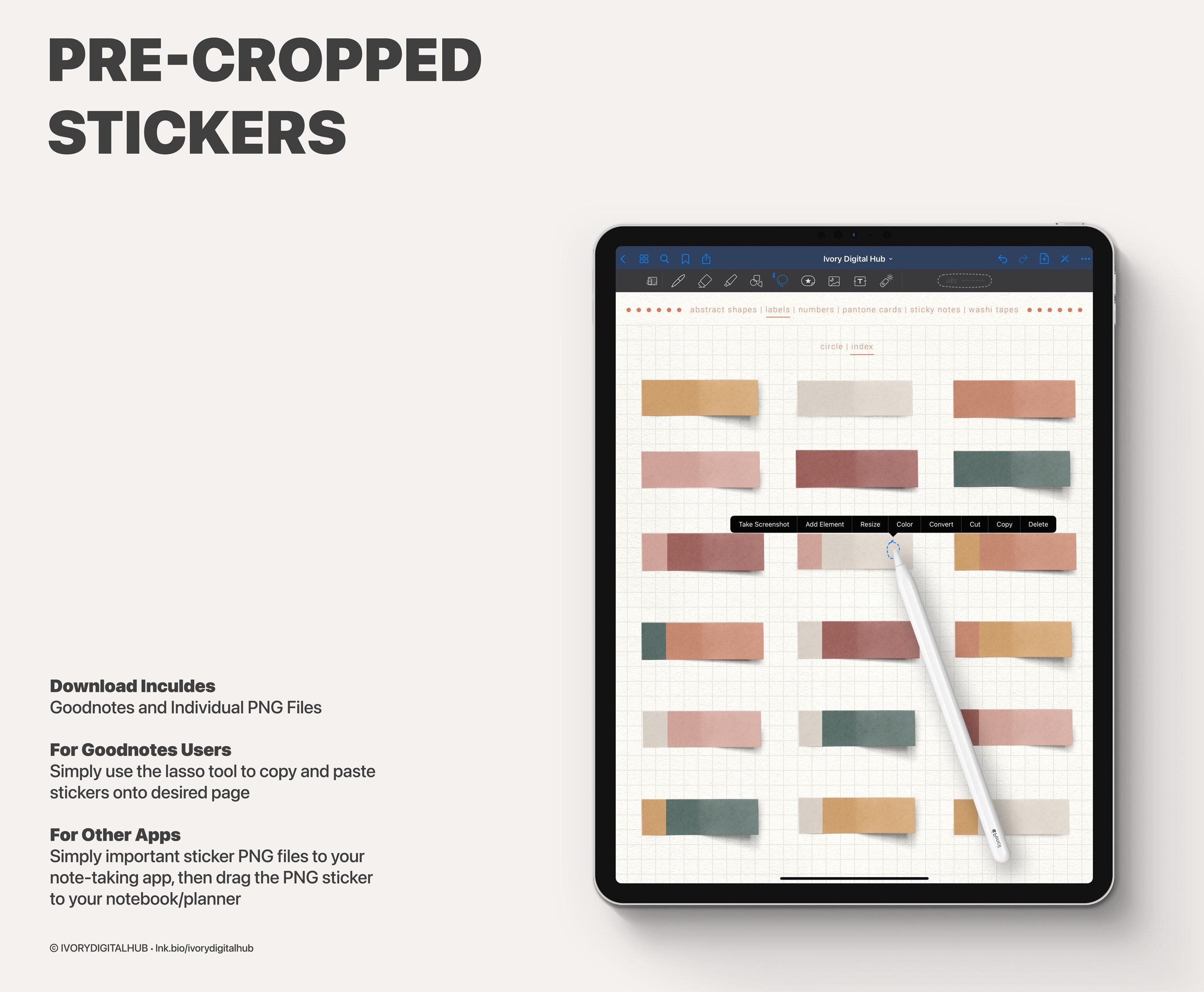 Digital Sticker Bundle Boho Digital Stickers Goodnotes - Etsy