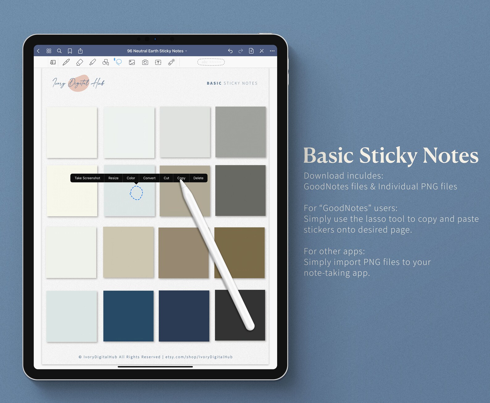 Digital Sticker for Planner Digital Sticky Notes Digital | Etsy