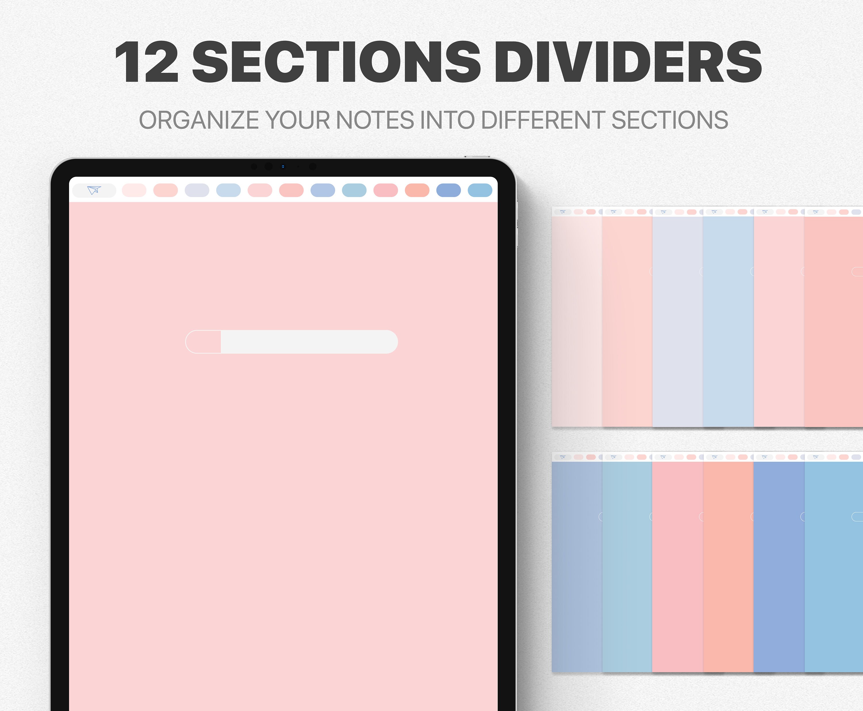 Digital Notebook 12 Hyperlinked Tab Digital Notebook With - Etsy