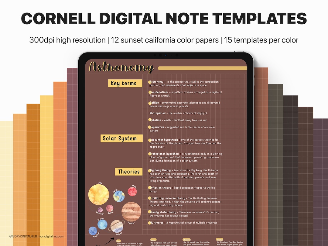 Digital Notepad, Digital Note Taking, Goodnotes Template Notes, Digital ...