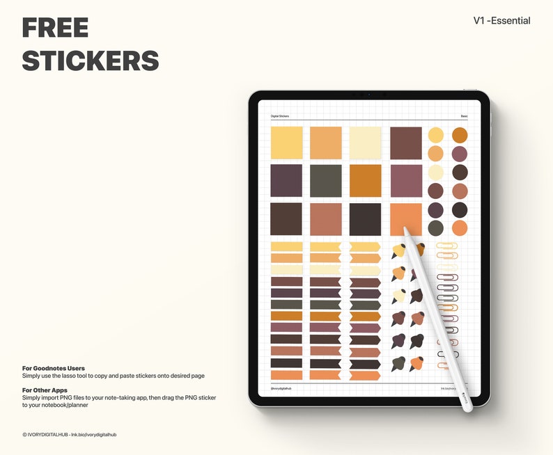 Digital Note Taking Template Goodnotes Study Aesthetics - Etsy