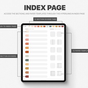Student Digital Notebook, 12 Tab Hyperlinked Digital Notebook, Academic ...