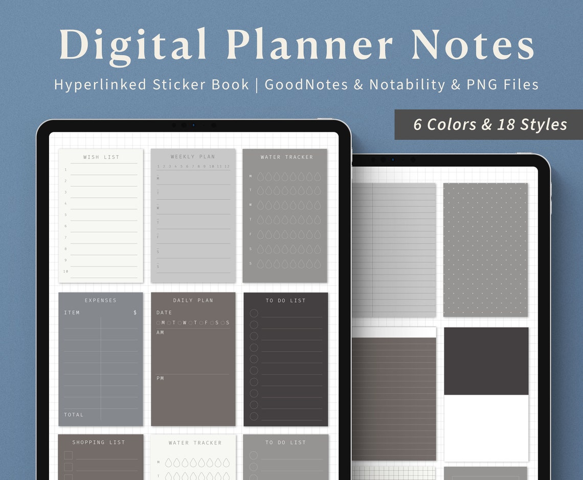 Digital Sticky Notes Digital Sticker Set Digital Sticker | Etsy