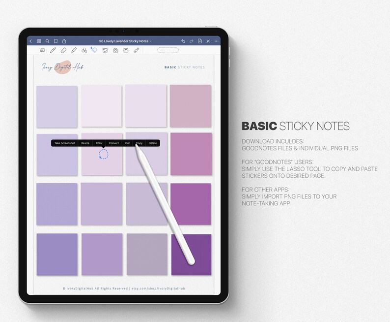 Digital Sticker for Planner Digital Sticky Notes Digital | Etsy