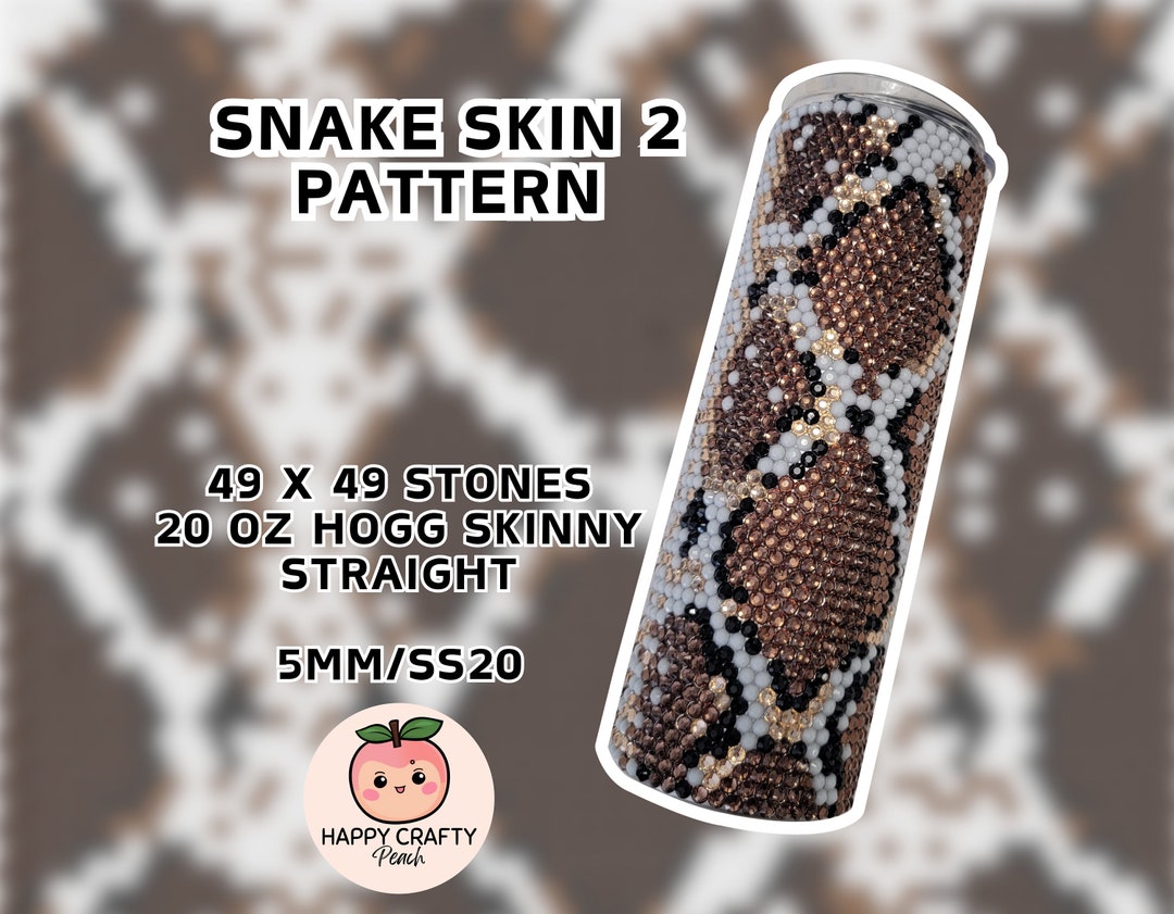 Ss20 Snake Skin Rhinestone Pattern ~ 20 Oz. Skinny Straight ~ 49 Stones ...