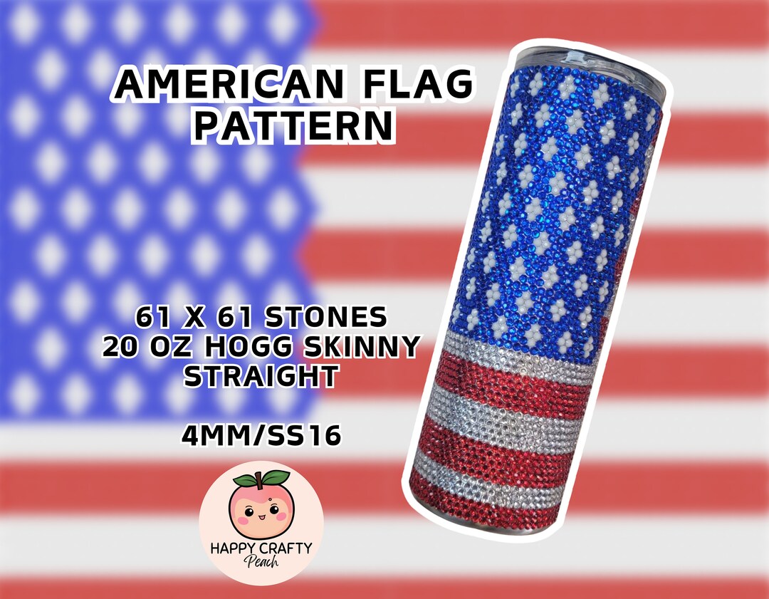 Ss16 American Flag Pattern ~ 20 Oz. Skinny Straight ~ 61 Stones Wide ...