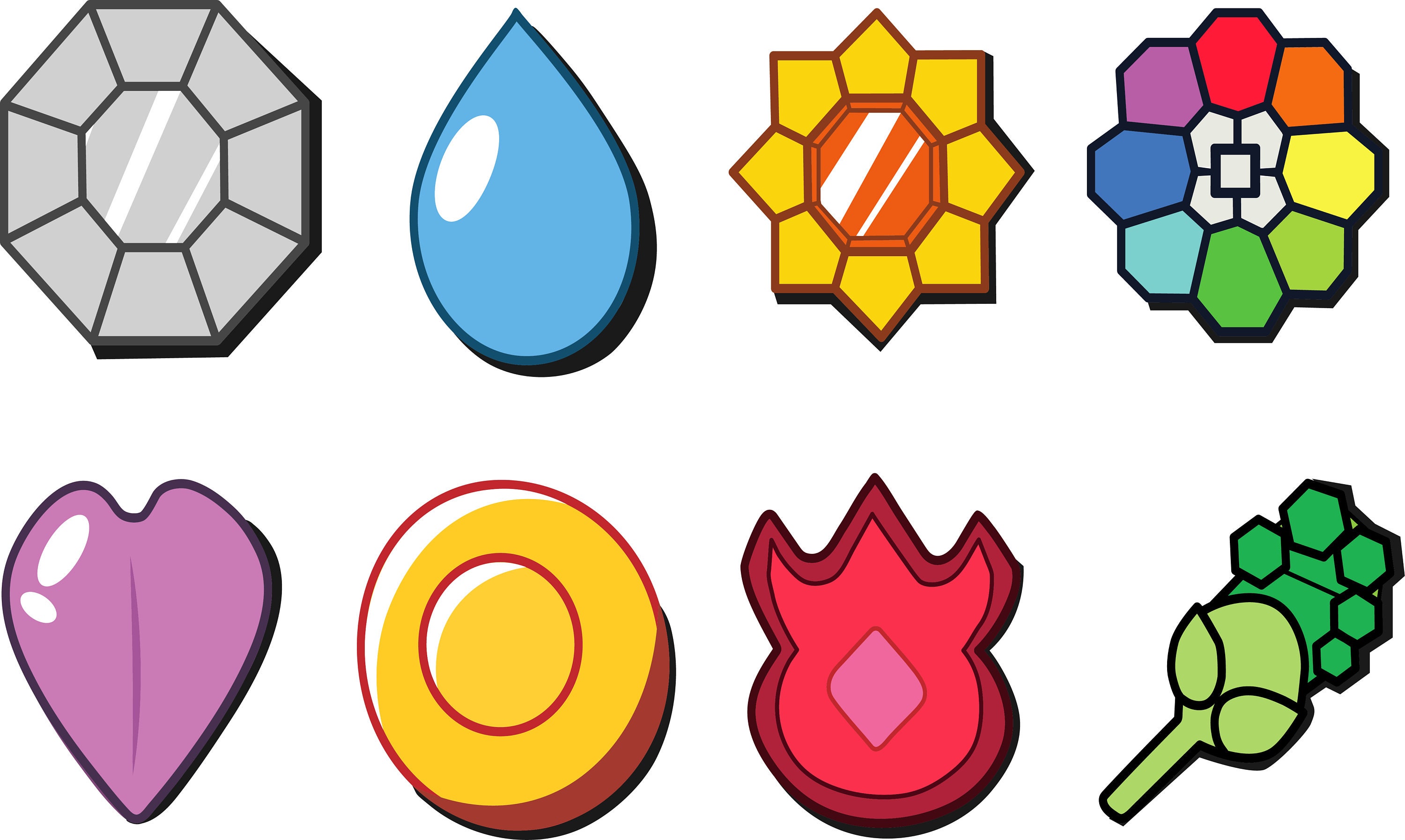 Pokemon Badges SVG, PDF, PNG, Eps Cutting Files for Printing or Twitch ...