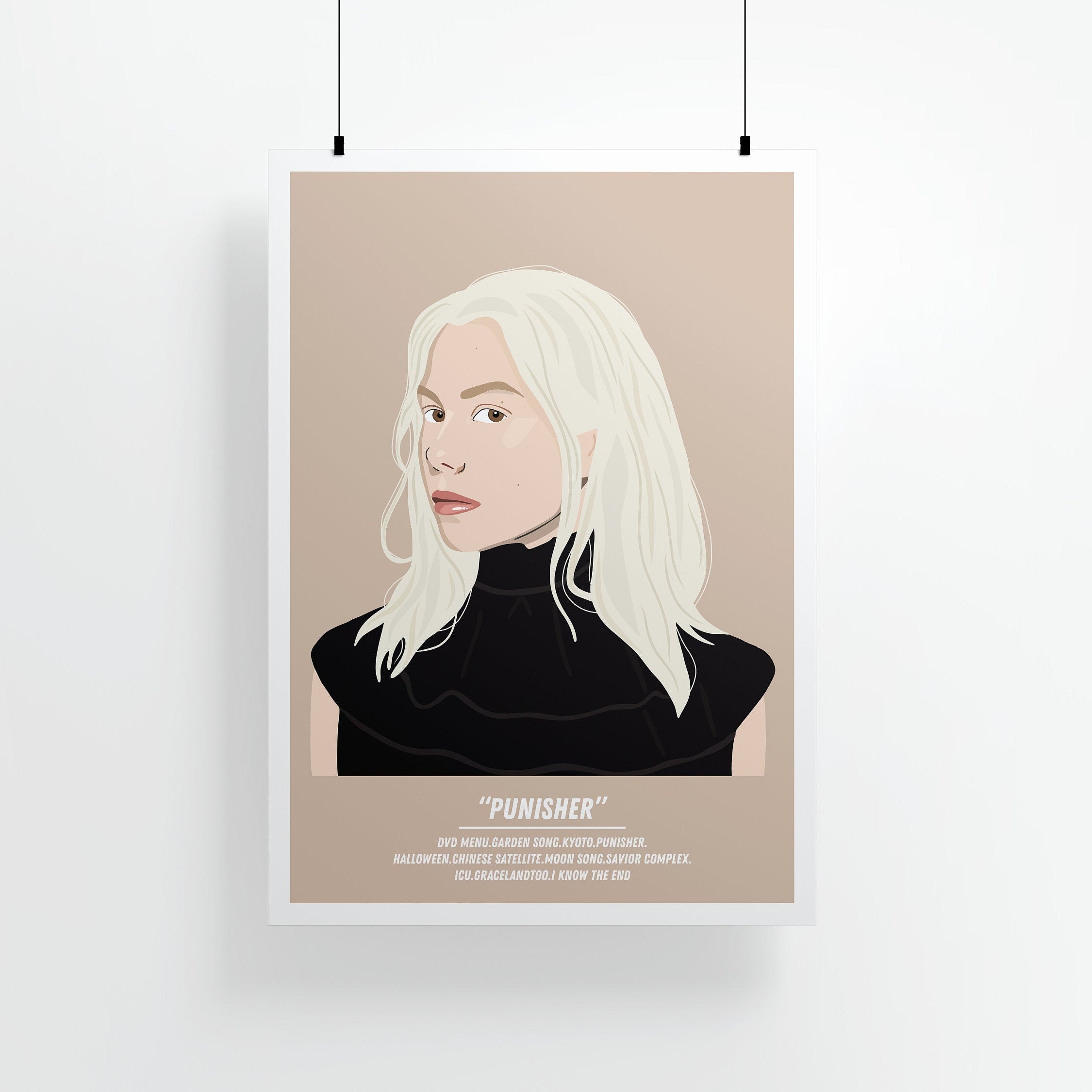 Minimalist Phoebe Bridgers Poster / Punisher / Phoebe Bridgers Merch ...