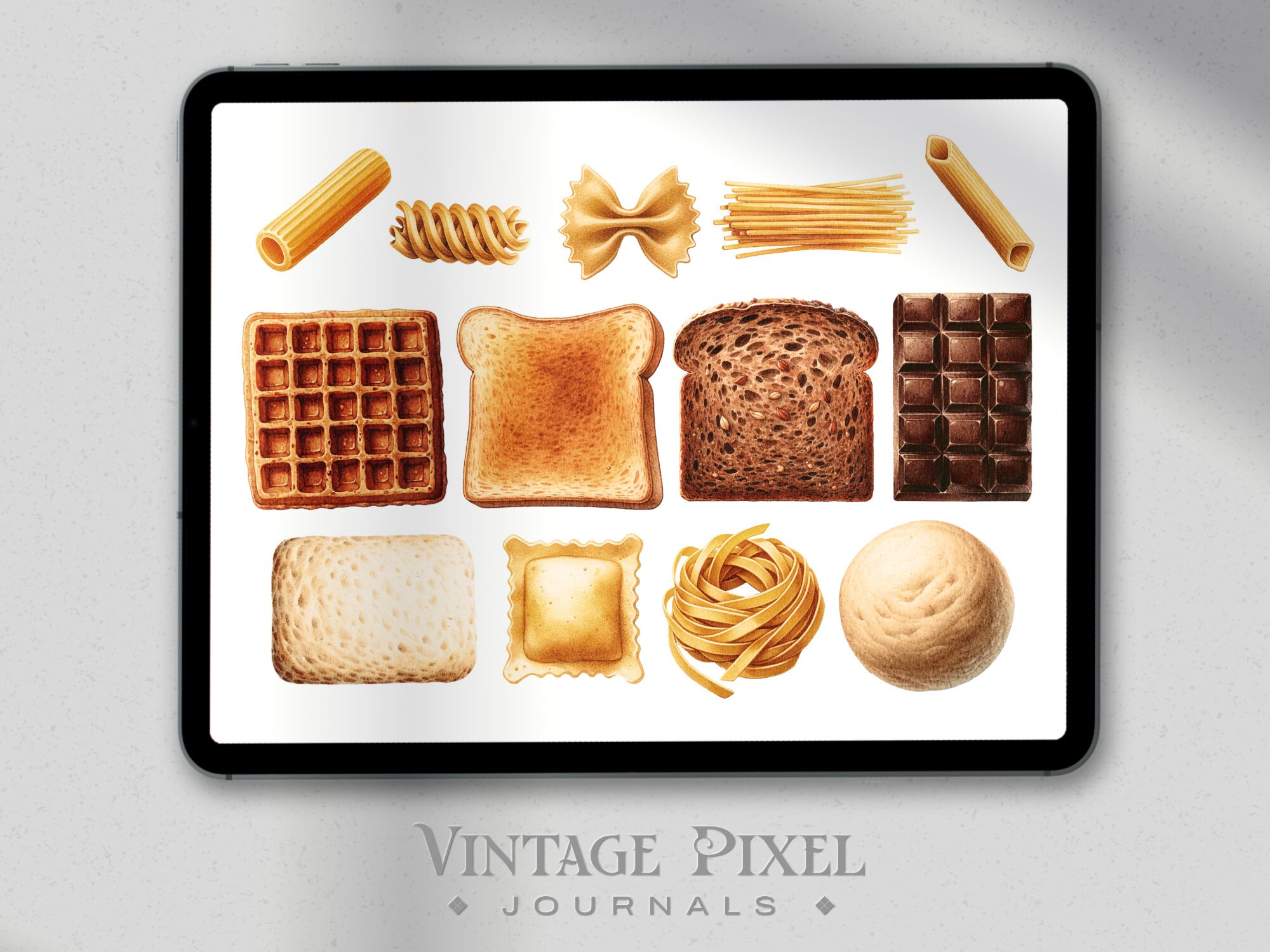 Clipart Digital Food Stickers 57 PNG Graphics and Goodnotes File for ...