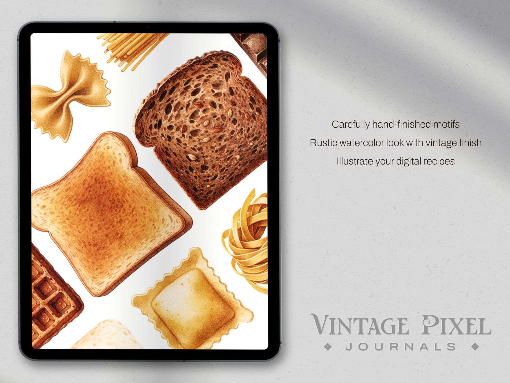 Clipart - Digital Food Stickers - 57 PNG Graphics and Goodnotes File ...