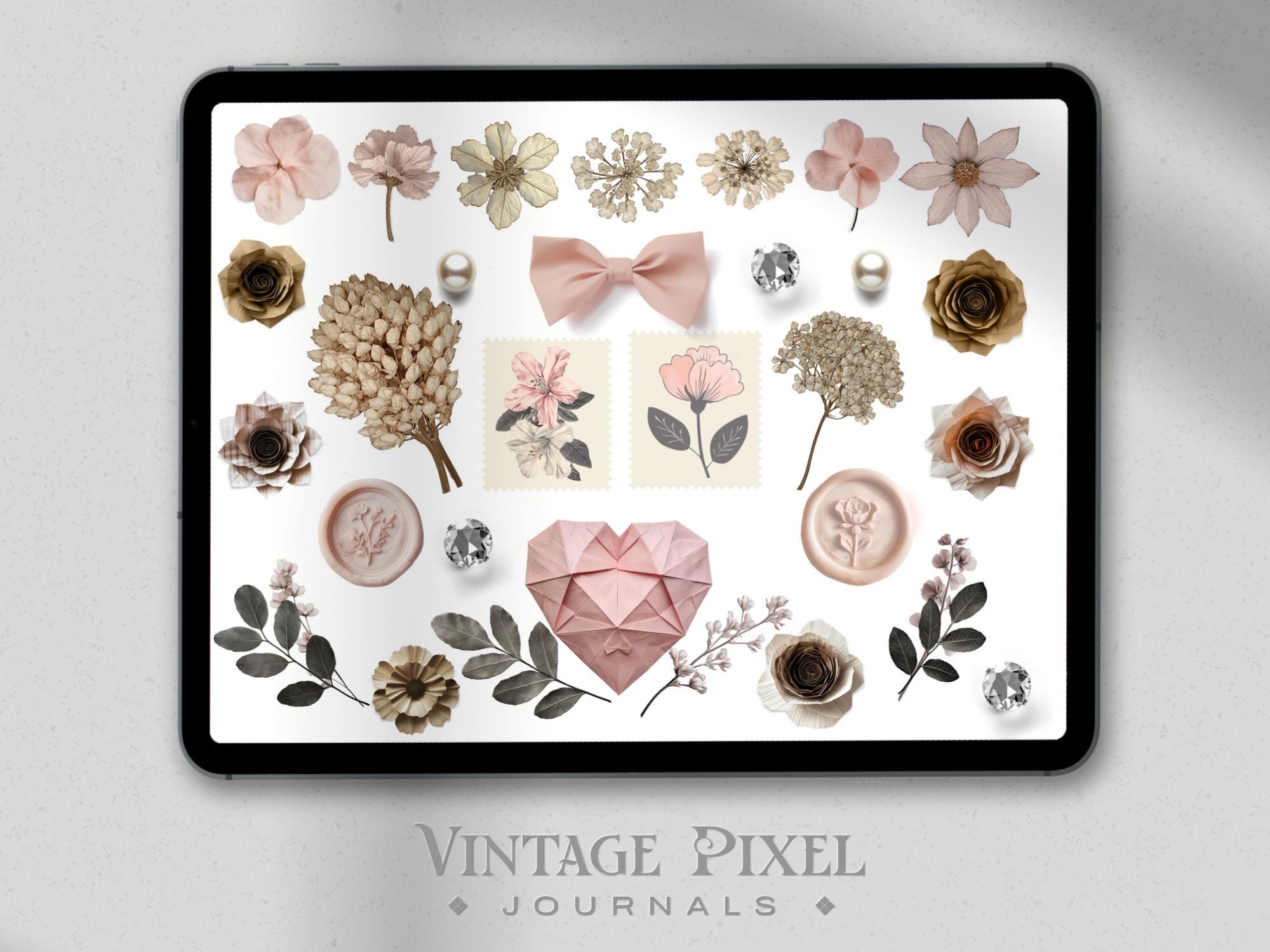 Clipart Digital Stickers Vintage Pixel Journal Stickers 525 PNG ...