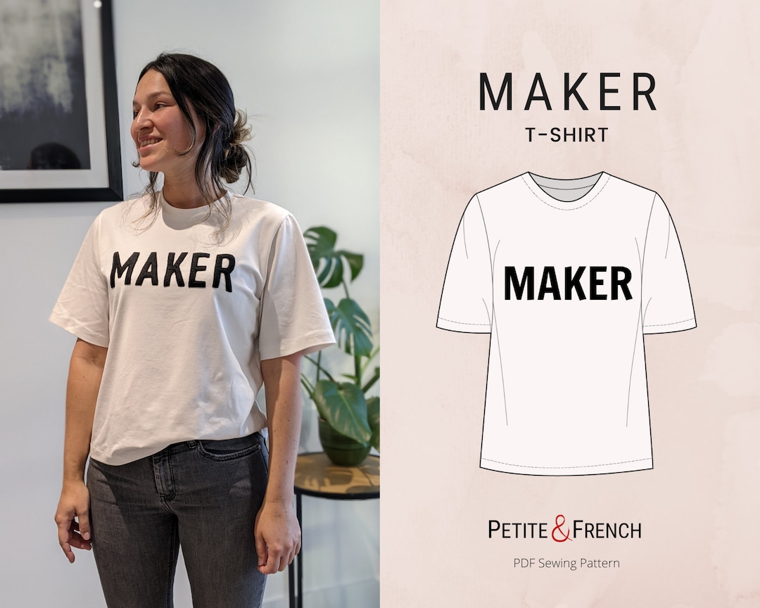 Maker T-shirt Sewing Pattern | Digital PDF Printable Patterns | Instant ...