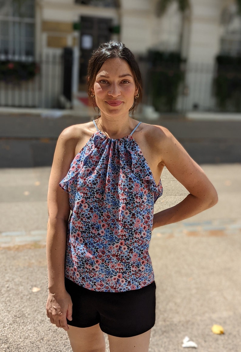 Oxford Halter Neck Top Sewing Pattern | Digital PDF Printable Patterns ...