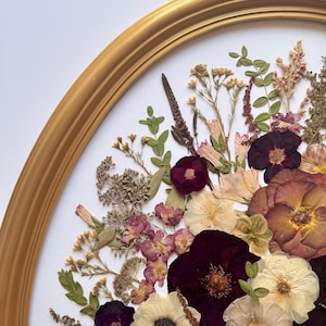 Oval Flower Frame | Preserved Wedding Bouquet | Framed Wedding Flowers ...