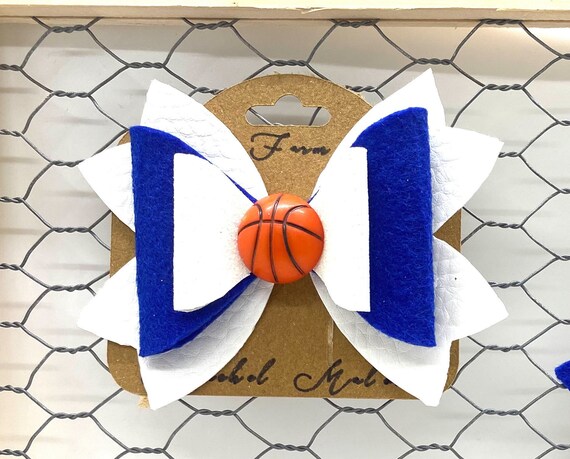 Basketball Bow custom Team Colors Avail | Etsy
