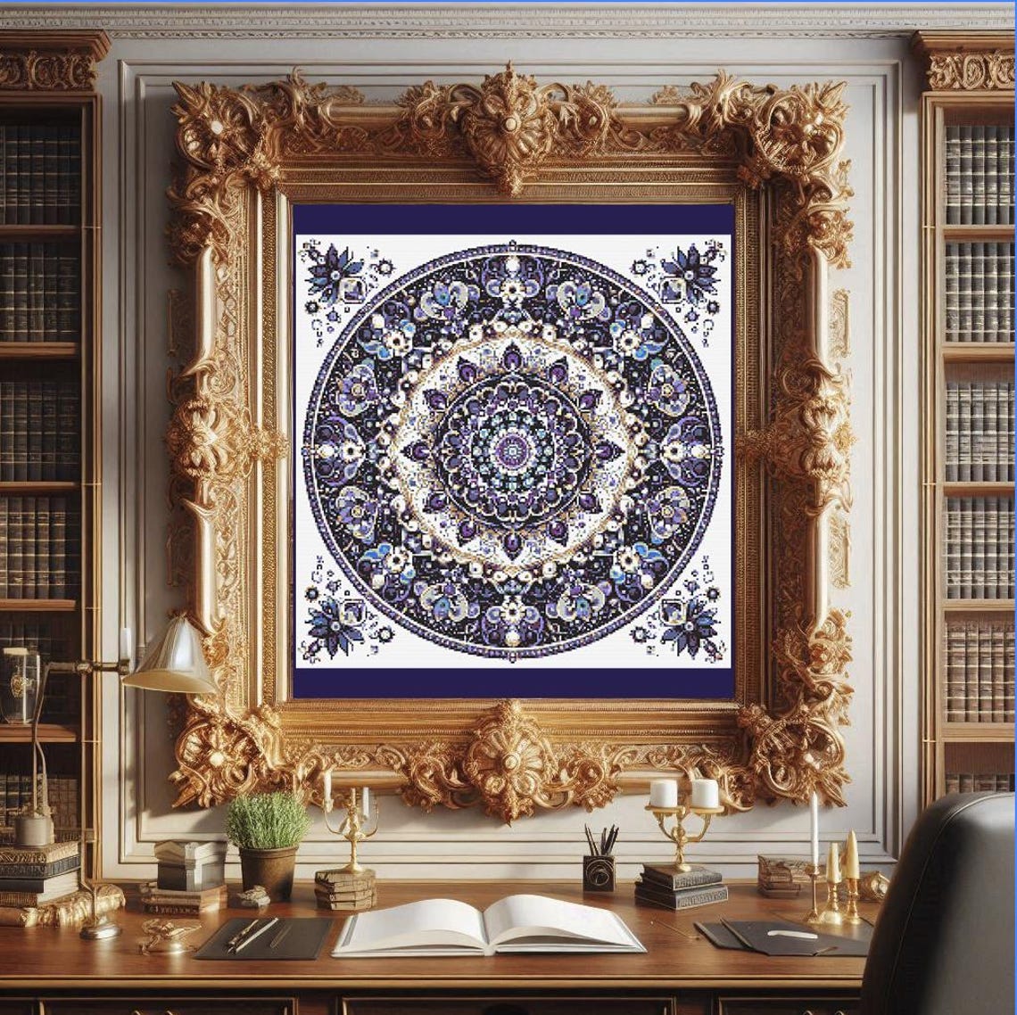 Mandala Cross Stitch Pattern, Detailed Floral Design (PDF Pattern ...