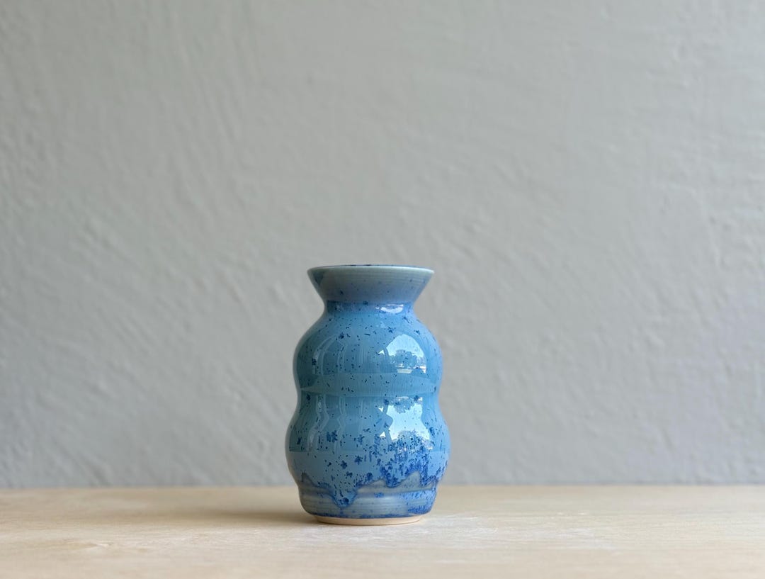 Micro Cerulean Porcelain Vase #1 - Etsy