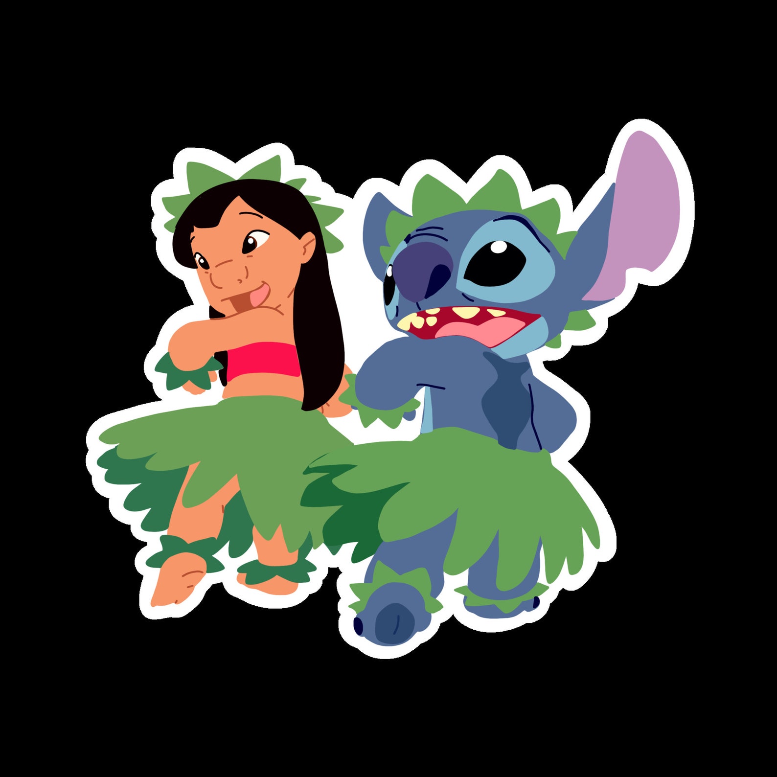 Lilo y Stitch Hula Bailando Disney Scratch-Resistant Laminated | Etsy