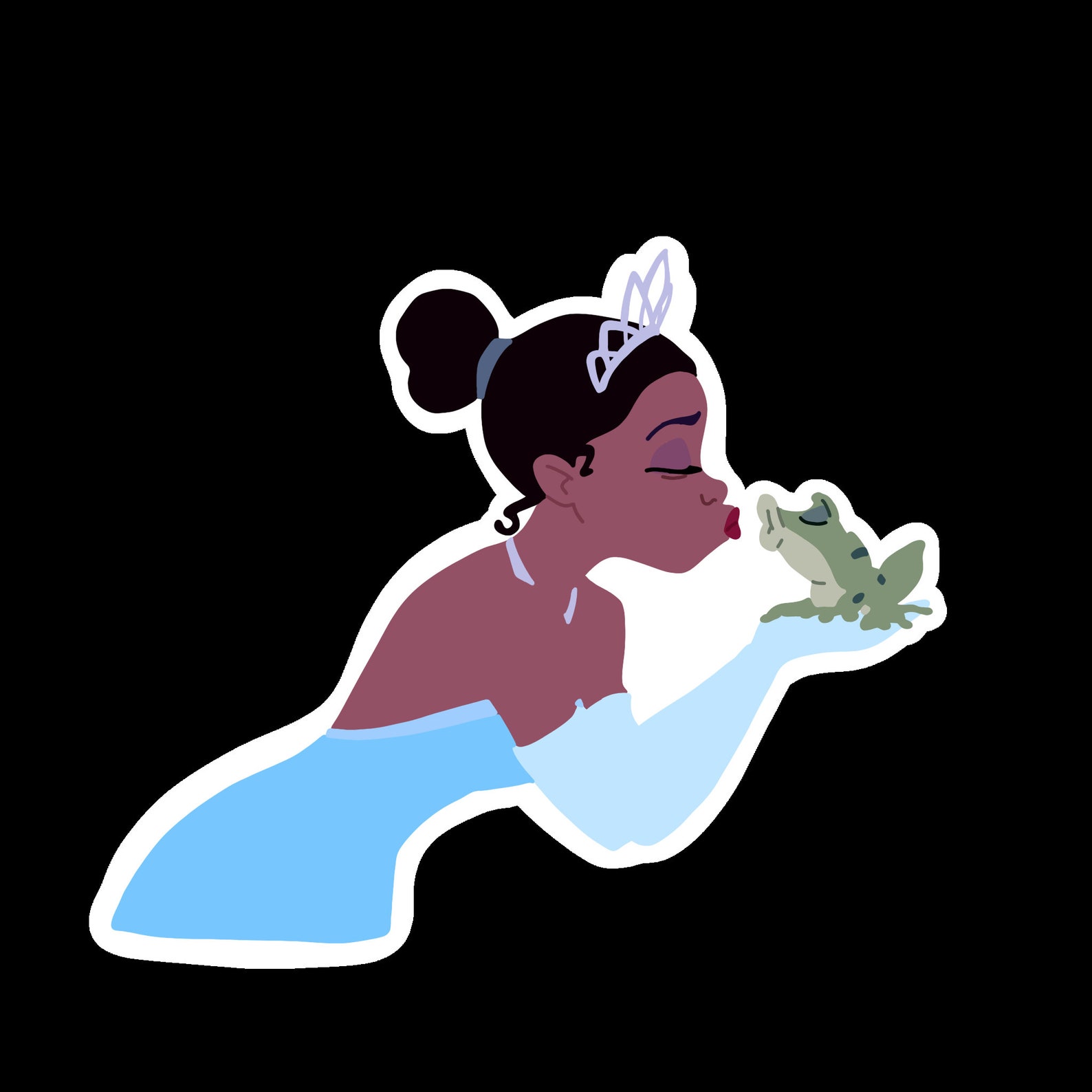 Tiana Kissing a Frog Princess and the Frog Scratch-Resistant | Etsy