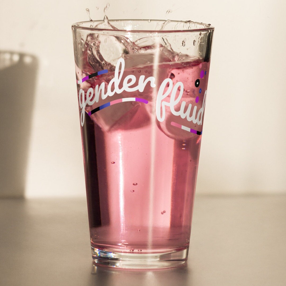 Gender Fluid Wave Pint Glass - Etsy