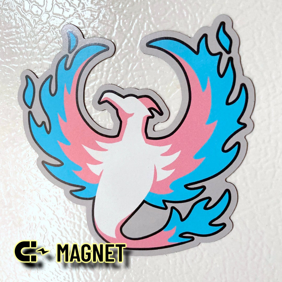 Transgender Phoenix Magnet - 3x3, Trans Pride Logo From the Transgender ...