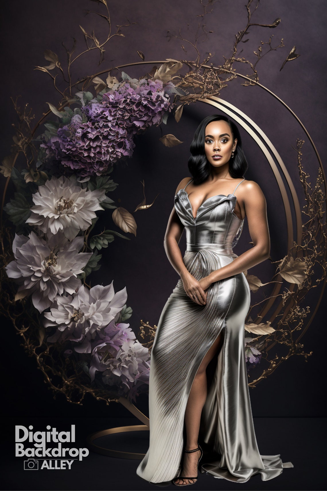 Maternity Digital Backgrounds, Pregnancy Digital Backdrops, Floral Ring ...