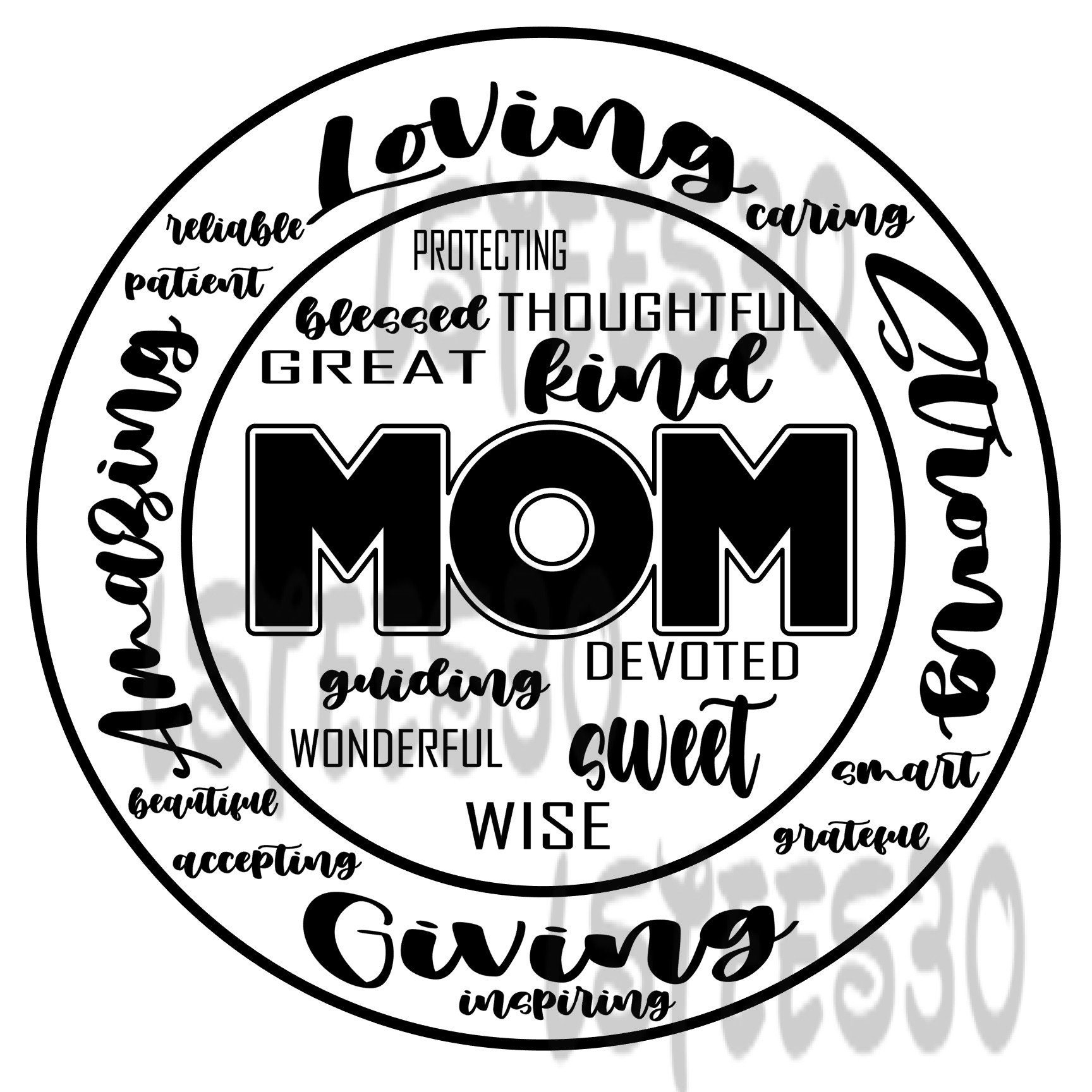 Mom Describing Circle - Etsy