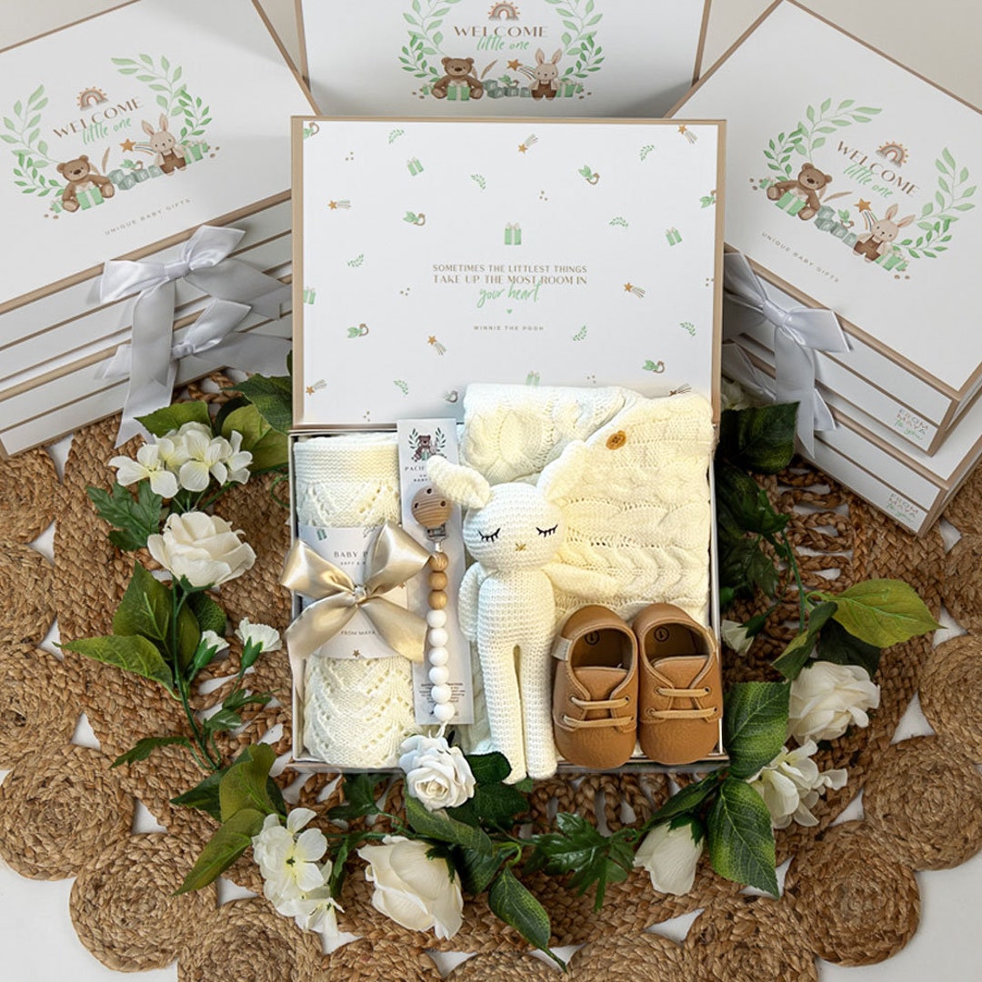 Gift for Baby Neutral, Gift for New Parents, Unique Personalized Box ...