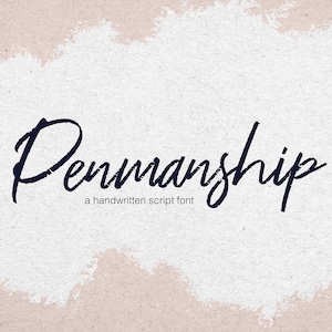 Penmanship Font - Script Font, Cricut Fonts, Modern Calligraphy, Fonts ...