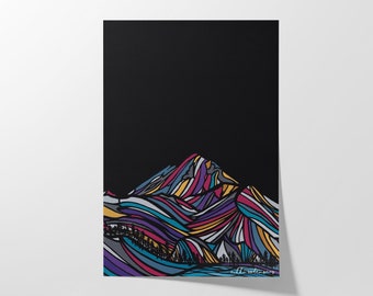 Mt. Baker Washington Print Mt. Baker Watercolor Art Watercolor Mountain ...