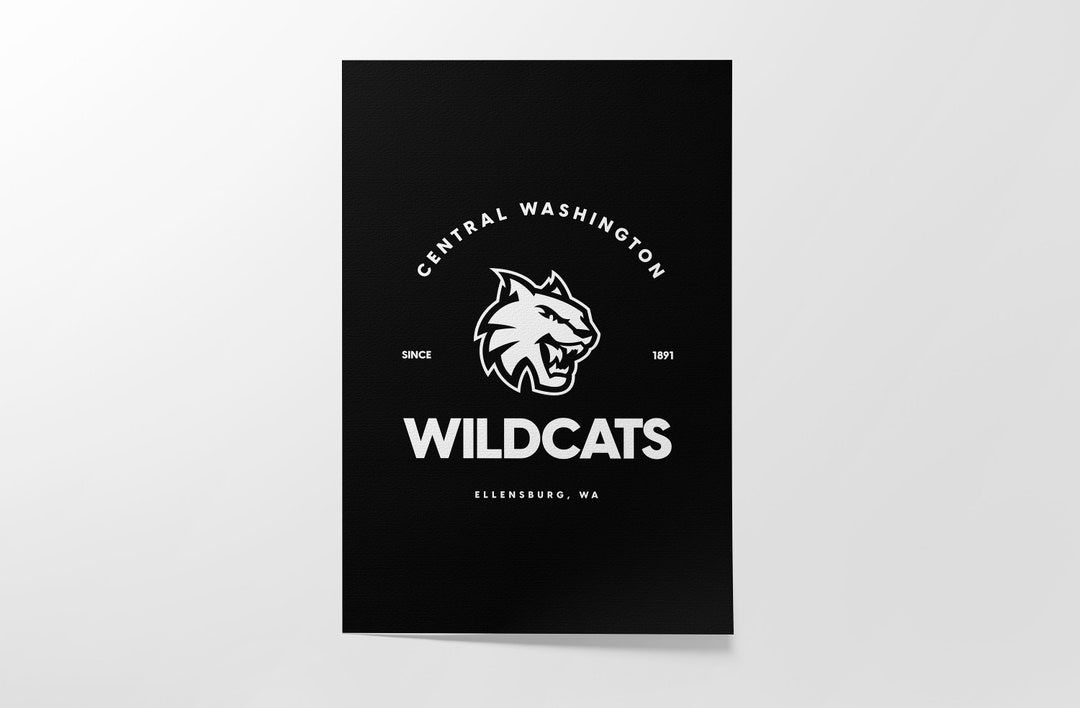 Central Washington University Wildcats Art Print MULTIPLE SIZES - Etsy