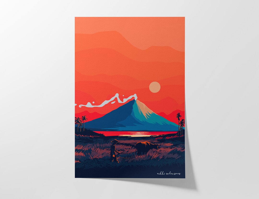 Mayon Volcano Philippines - Art Print (MULTIPLE SIZES) - Etsy