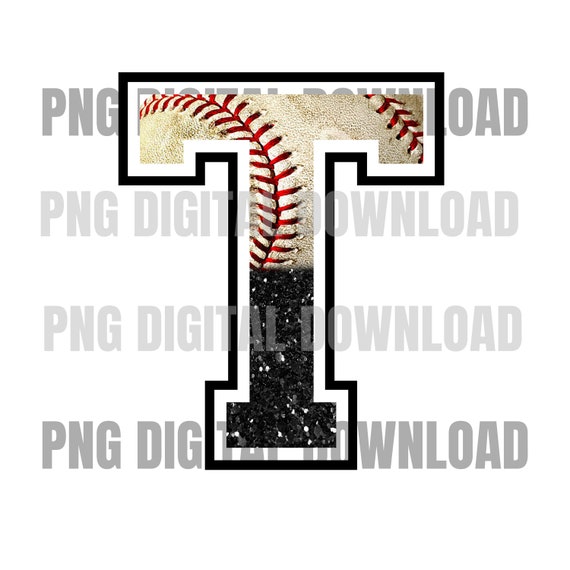 Letter T Baseball Sublimation Design Sublimation PNG - Etsy