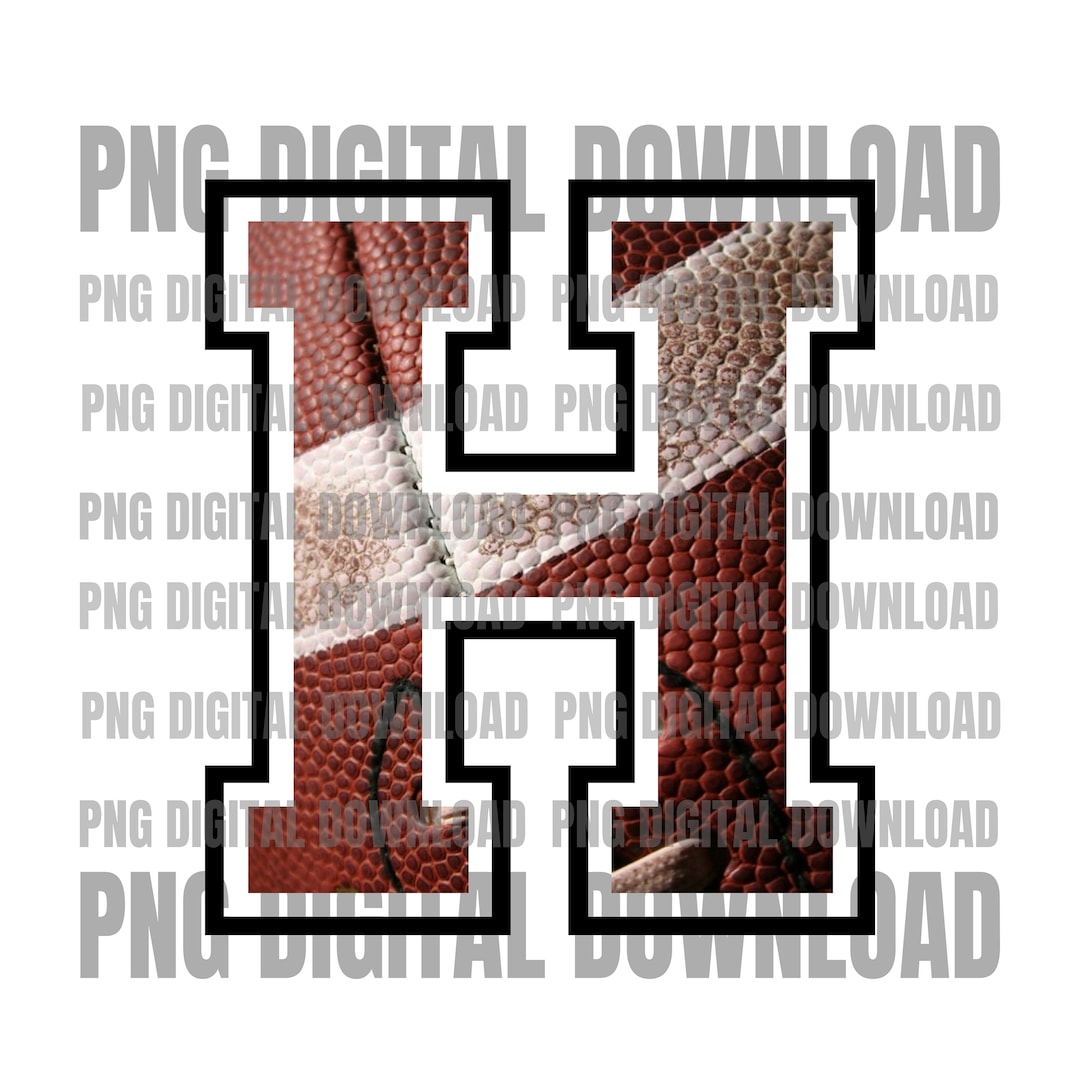 Letter H Football Sublimation Design Sublimation PNG Football Digital ...