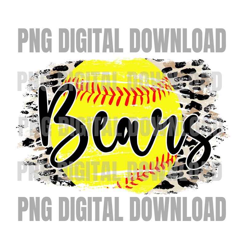 Bears Softball PNG | Bears Digital Download | Bears Png - Etsy