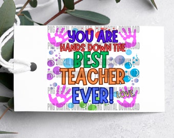 Teacher Appreciation TAGS, Teacher Thank You Gift TAG, End of School ...