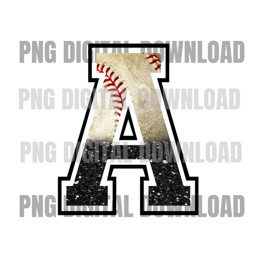 Letter A Baseball Sublimation Design Sublimation PNG Digital Download ...