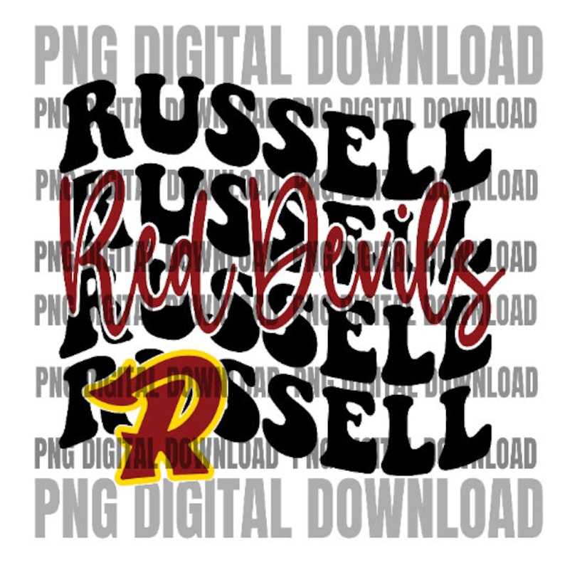 Russell Red Devils PNG | Digital Download | Custom Digital| Red Devils ...