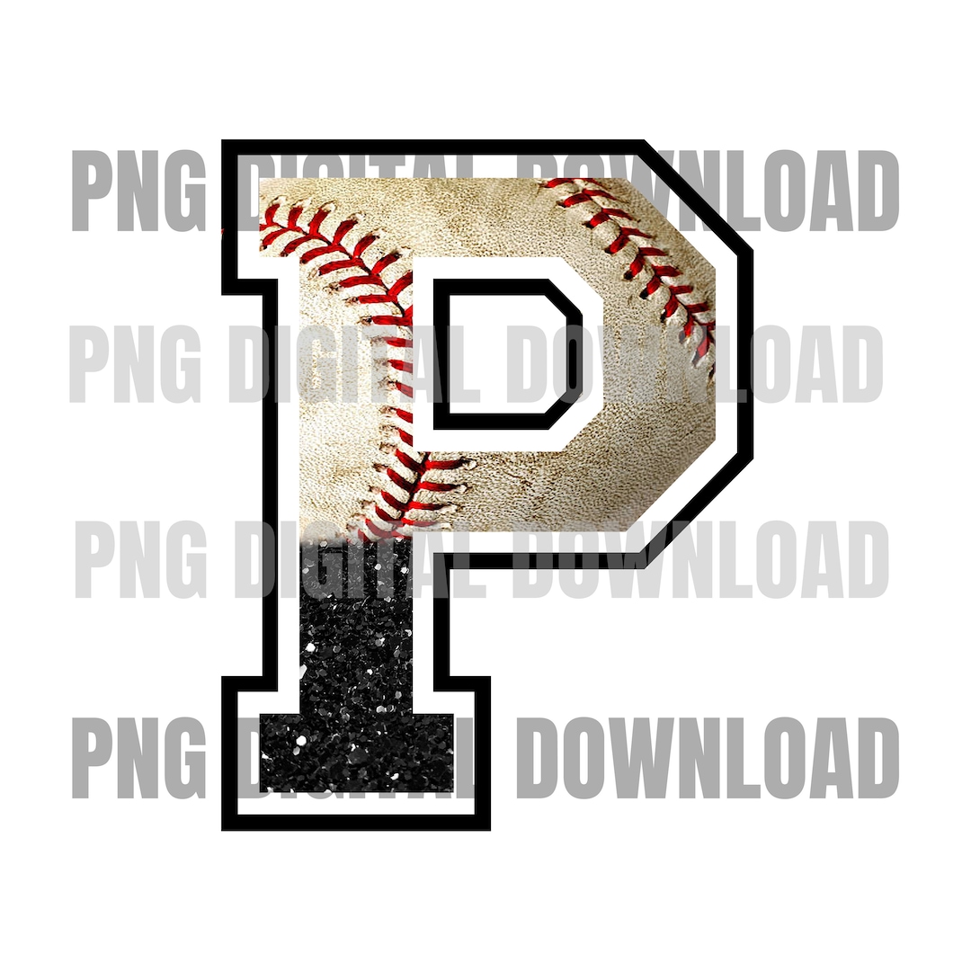 Letter P Baseball Sublimation Design Sublimation PNG Digital Download ...