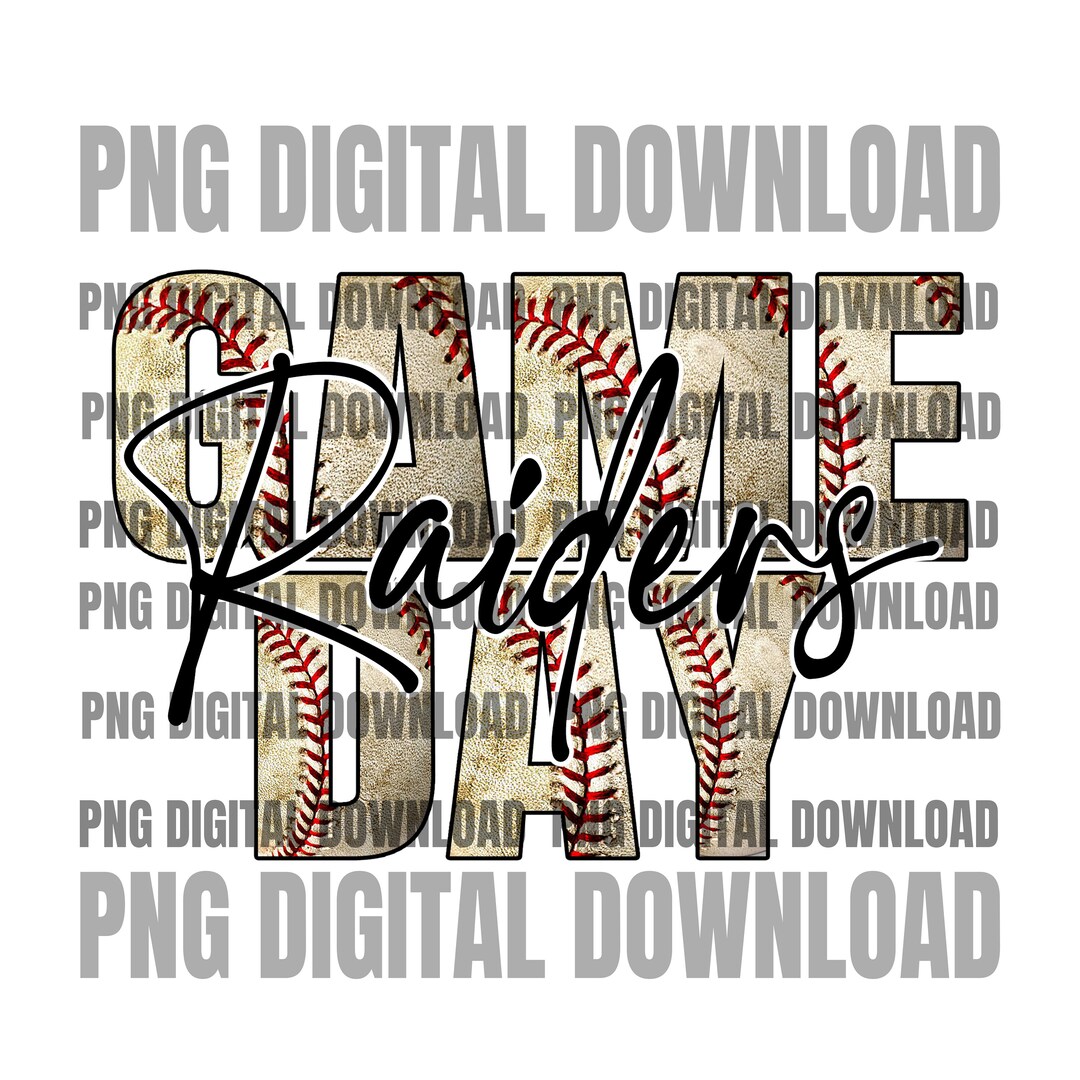 Raiders Game Day PNG | Raiders Baseball PNG | Raiders Digital Download ...