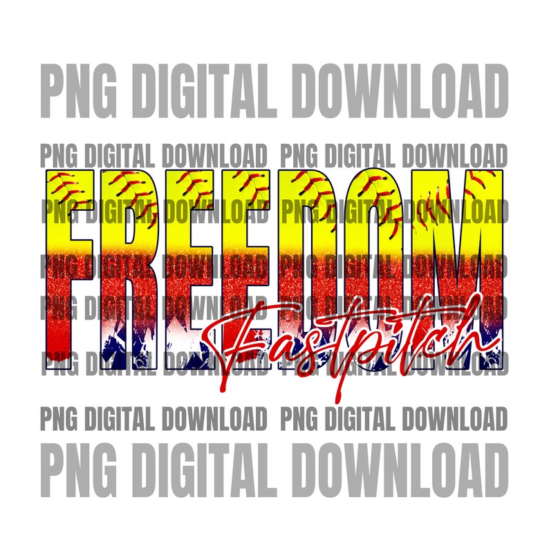 Freedom Softball PNG | Digital Download | Custom | Freedom Fastpitch ...