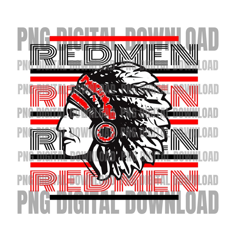 Rock Hill Redmen PNG | Digital Download | Custom Digital | Redmen PNG ...