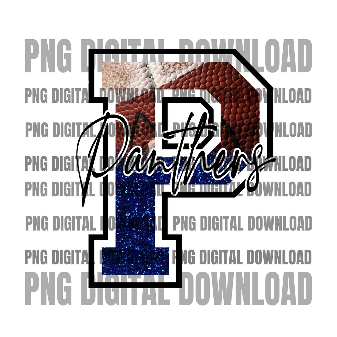 Panthers Football PNG Sublimation Design Digital Download Panthers ...