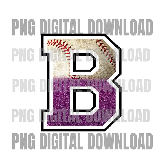 Letter B Baseball Sublimation Design Sublimation PNG - Etsy