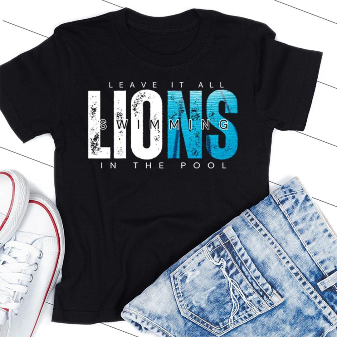 Leave It All in the Pool Lions Swim PNG | Lions Png | Lions Swimming ...