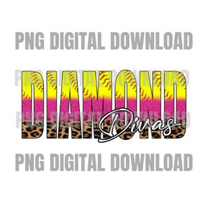 Diamond Divas Softball PNG | Digital Download | Diamond Divas PNG - Etsy